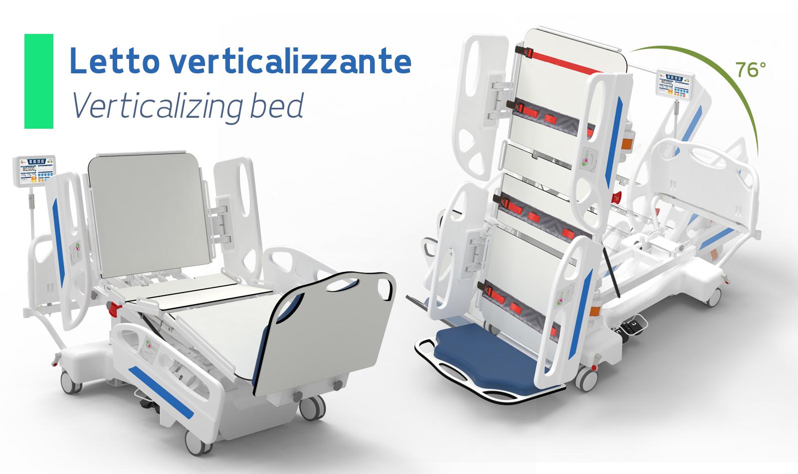 Verticalizing bed with integrated weighing system - Gardhen Bilance